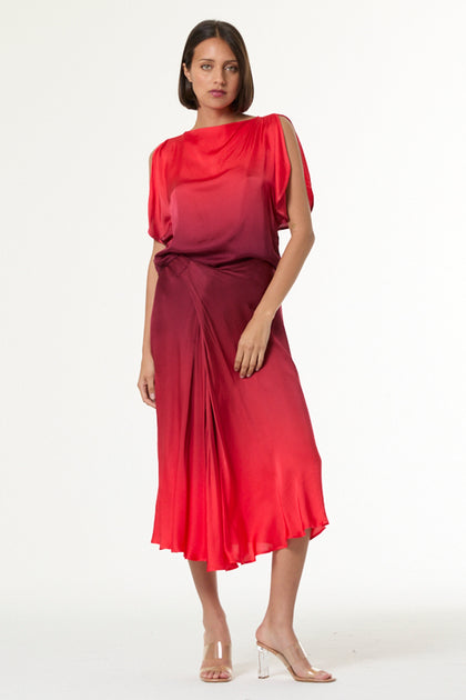 Rumi Top // Dark Ruby Ombre – Young Fabulous & Broke